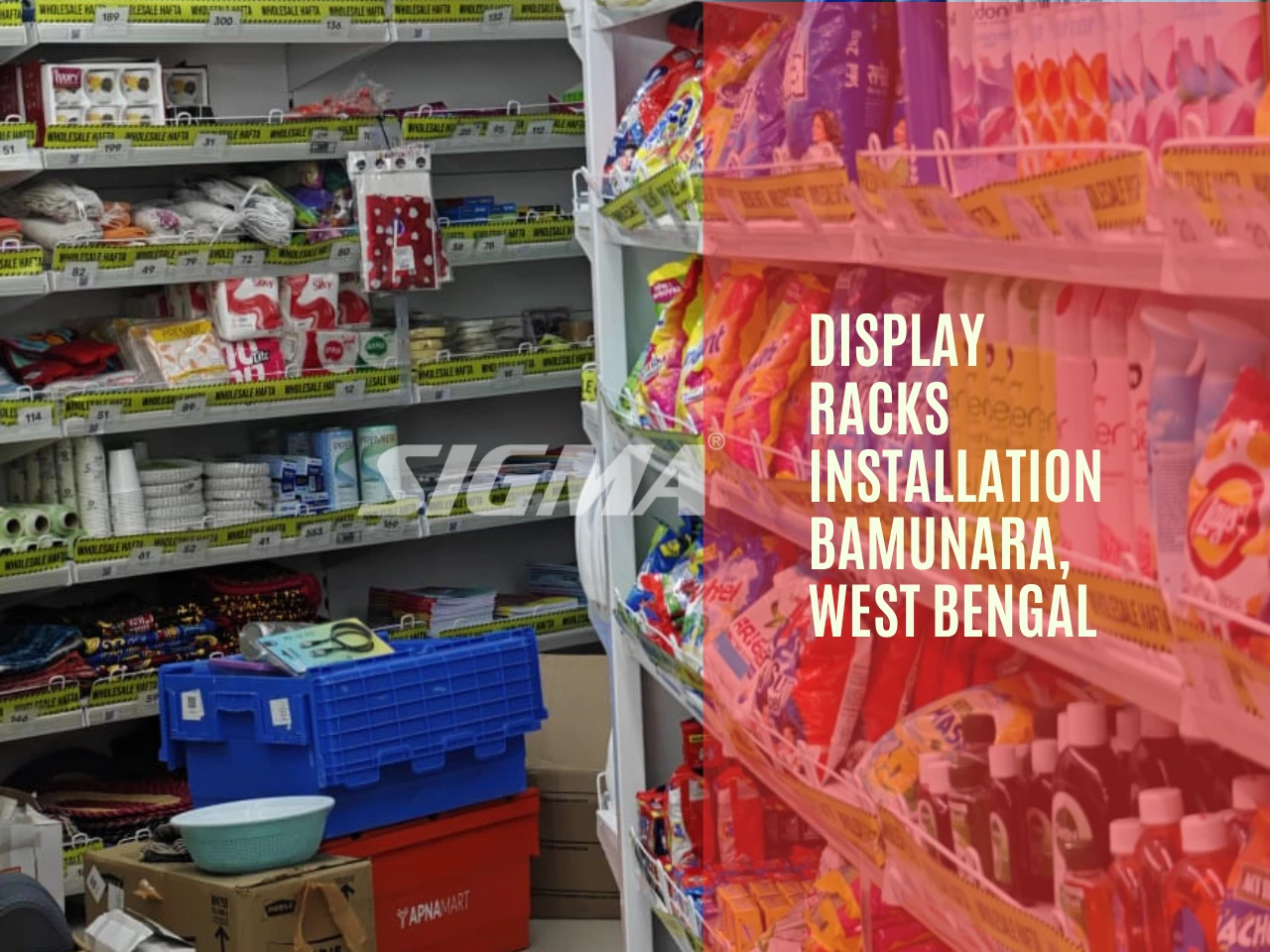 Grocery Display Racks Installation in Bamunara, West Bengal